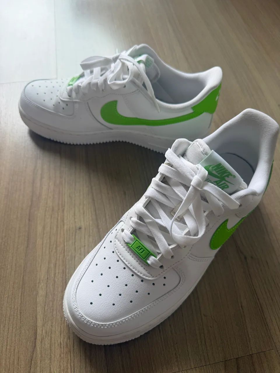 Nike Air Force 1 Low White Action Green n. 38 Br - Calçados - Novo ...