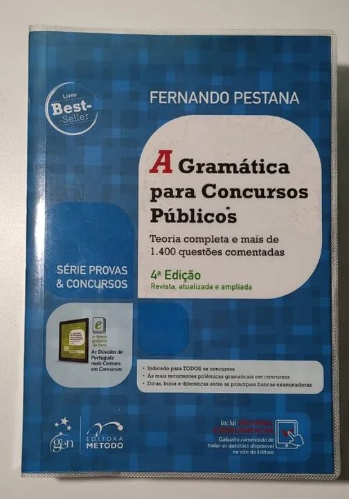 Livro: A Gramática Para Concursos Públicos - Fernando Pestana - Série Provas e Concursos ...