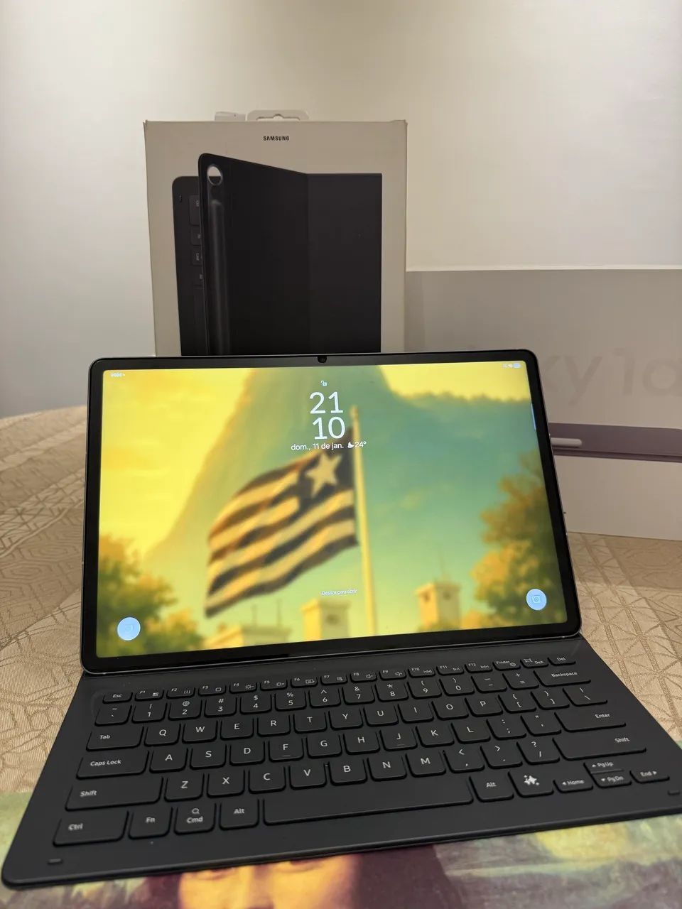 Capa teclado para Galaxy Tab S10 FE plus (Book Cover Keyboard Slim - Al ...