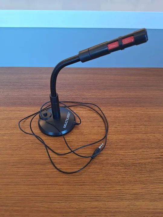 Microfone Multilaser de Mesa com Suporte Articulado - Ótimo Estado - Periféricos e Acessórios de ...