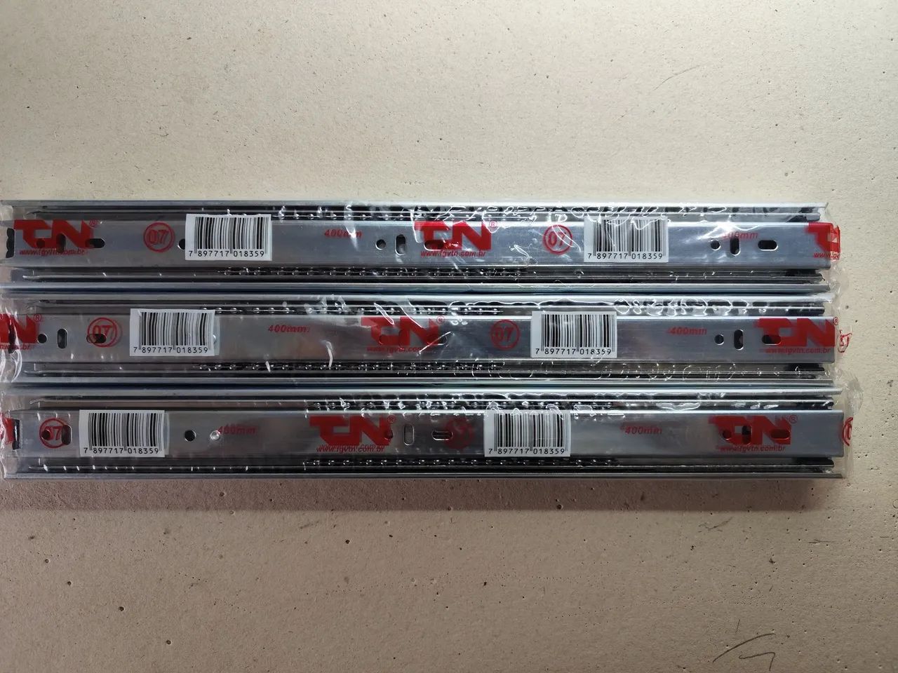 Kit com 3 Pares de Corrediças Telescópicas 400mm Zincada FGVTV - Portas ...