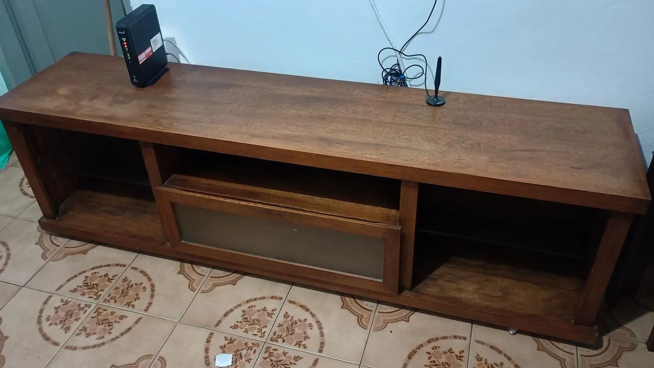 Rack de madeira para TV 2 metros por 0,45 de largura e 55 cm de altura ...