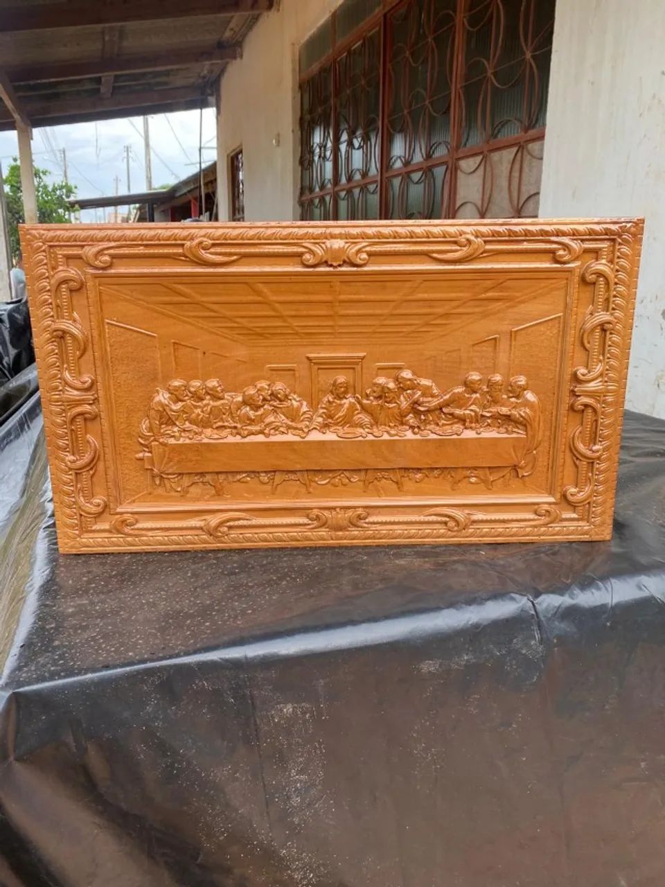 Quadro Santa Ceia Entalhado em Madeira - Uma Obra de Fé e Arte ...