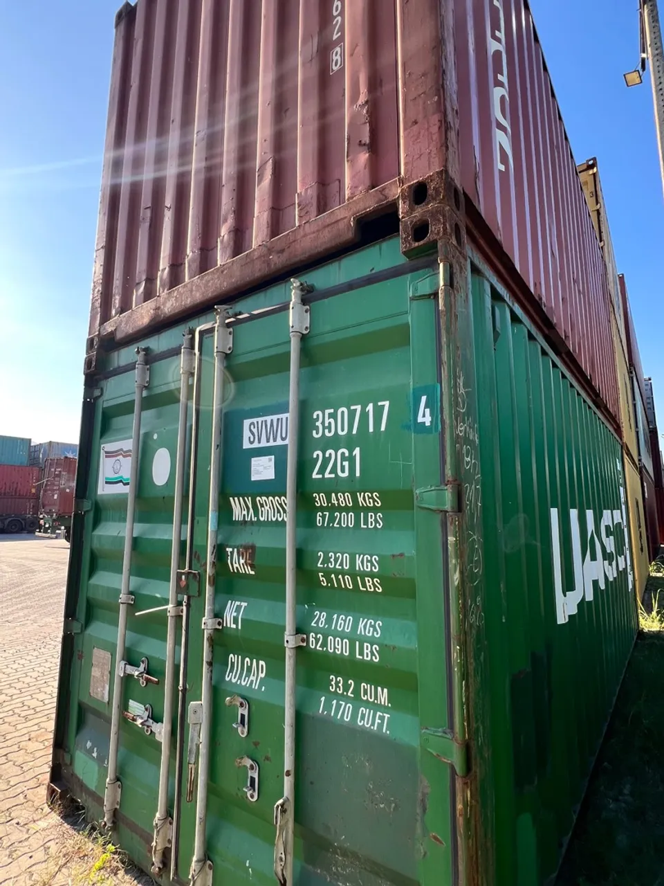 "container 20 pes" no Brasil