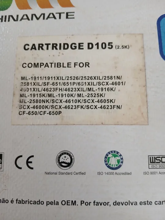 "toner d105" no Brasil