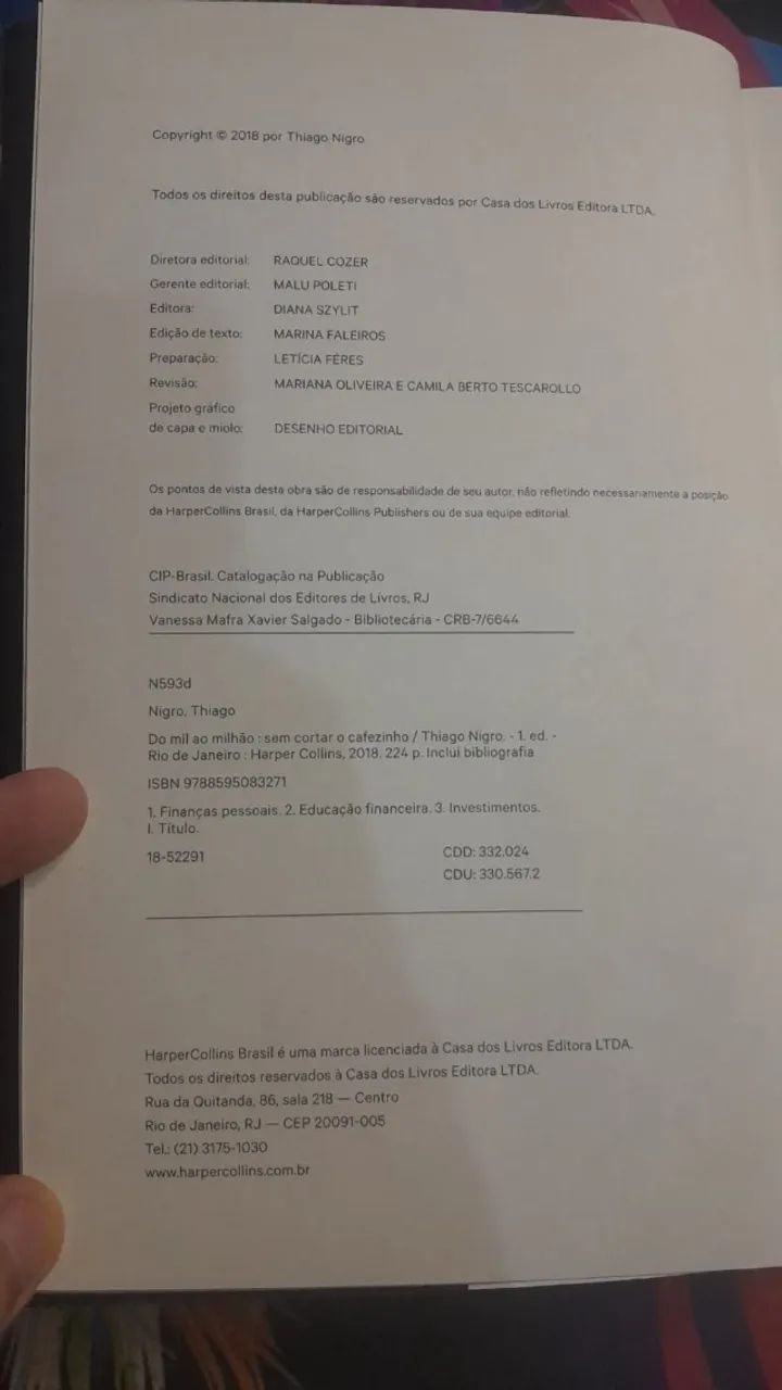 Livro Do Mil ao Milhão - Thiago Nigro (O Primo Rico) | Original ...