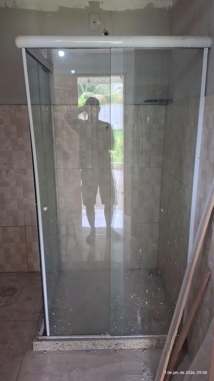 Vendo Box Blindex 1x1 em L (Com Alumínio) - Portas e Janelas - Campo ...