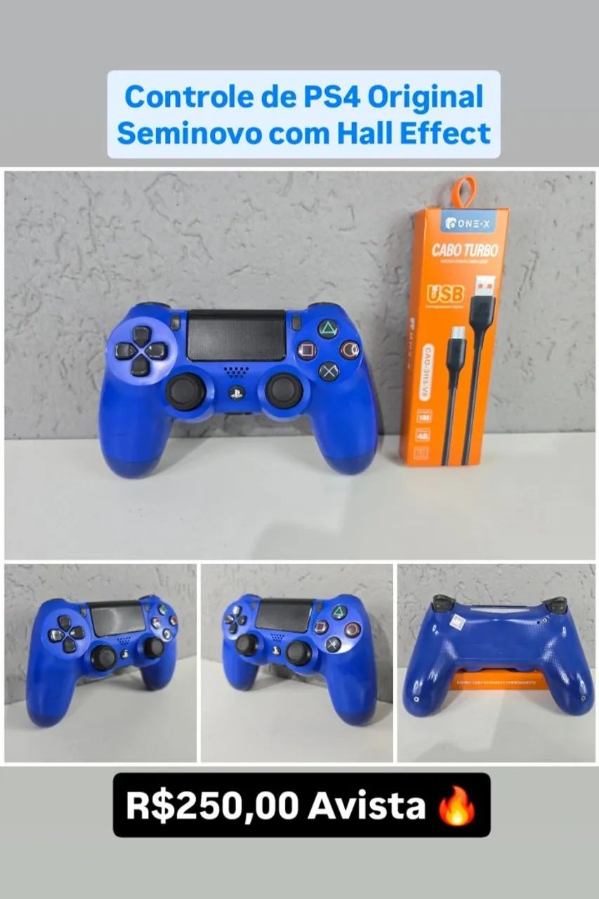 Controle de PS4 Original com Analógicos Hall Effect - Astra Games ...