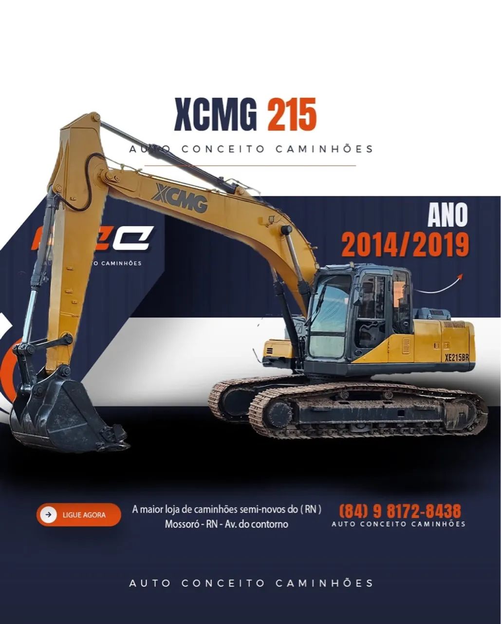 Escavadeira XCMG XE215 - Máquinas pesadas para construção - Santa Júlia ...