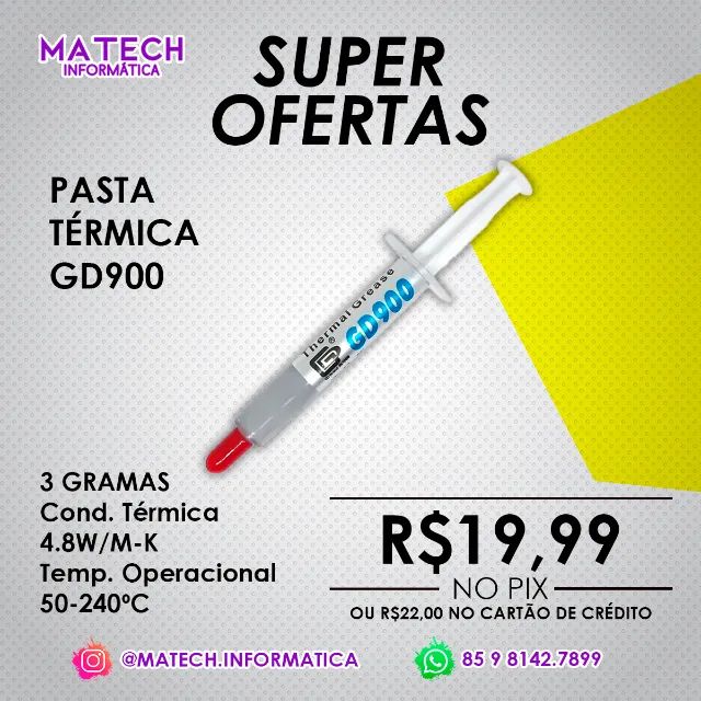 Pasta Térmica GD900 - 3 Gramas - Peças de Hardware - Panamericano ...