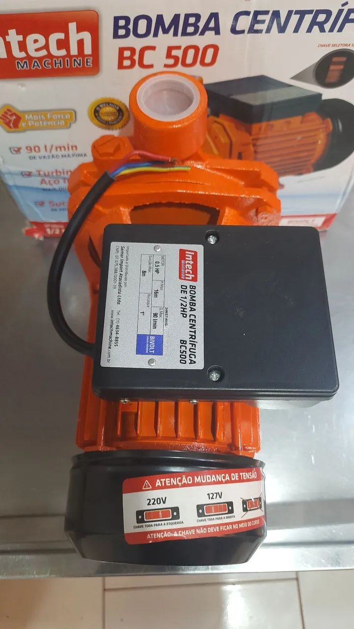 Bomba Centrífuga 0.5 Intech - Instalações Elétricas e Hidráulicas ...