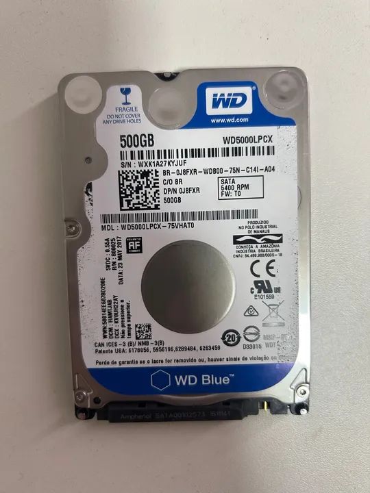 HD WD Blue 500GB SATA 5400 RPM