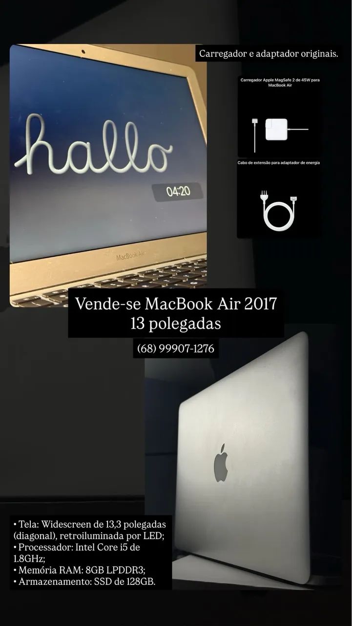 MacBook Air - Notebooks - Baixa da Colina, Rio Branco 1469048542 | OLX