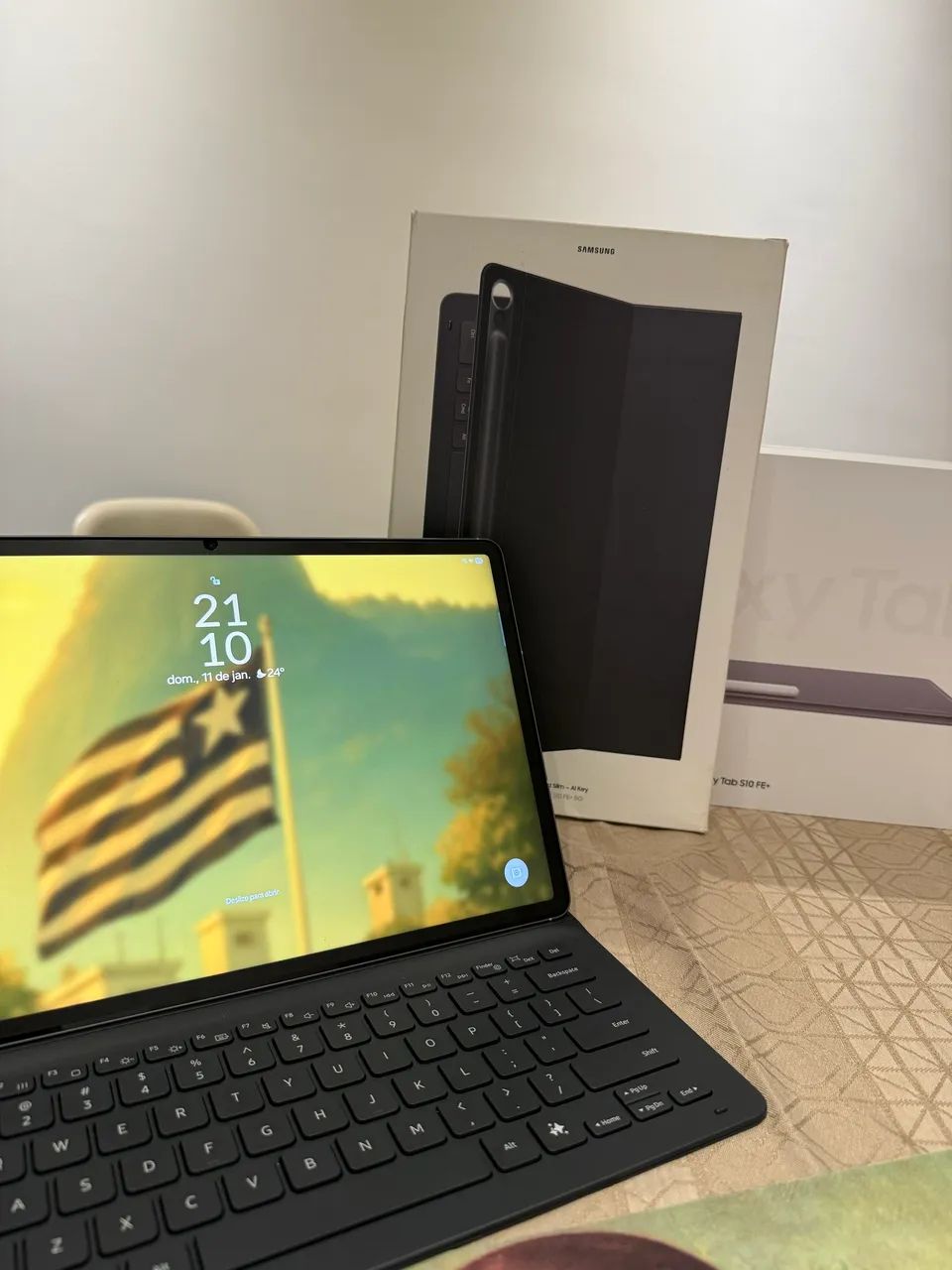 Capa teclado para Galaxy Tab S10 FE plus (Book Cover Keyboard Slim - Al ...