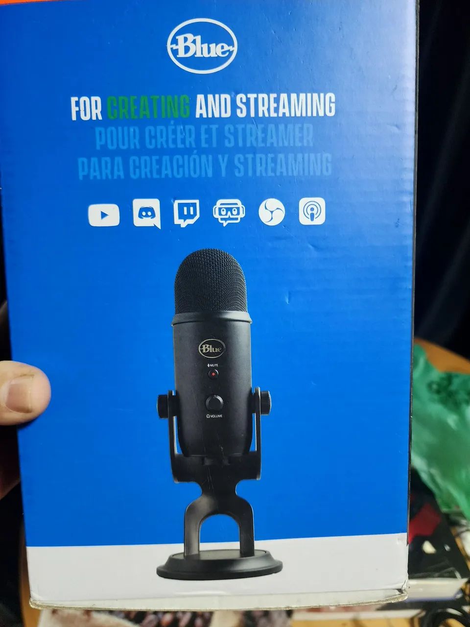 Microfone Condensador Blue Yeti Podcast, USB, Preto - Microfones e ...