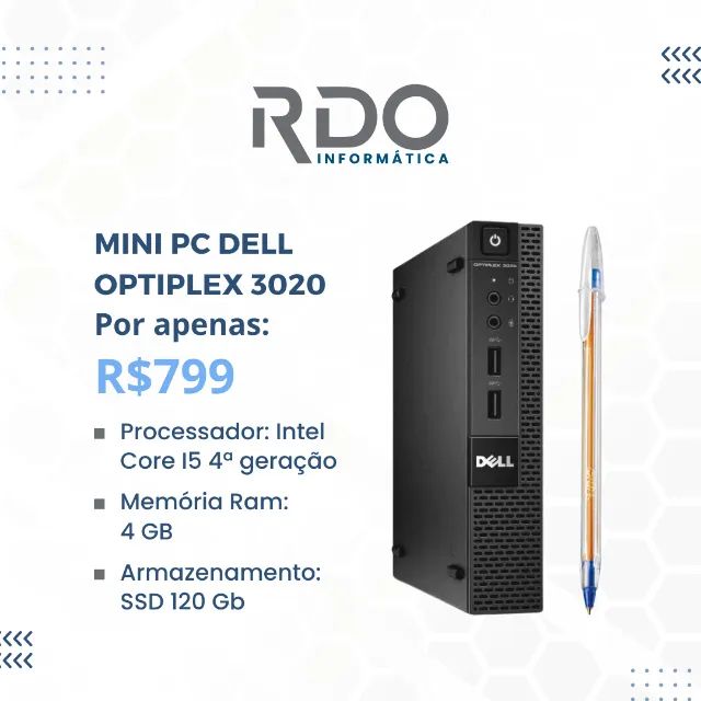 Mini Pc Dell 3020 I5 Empresarial Corporativo - Computadores e Desktops ...