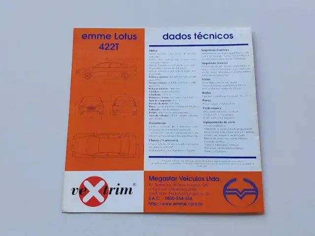 Emme Lotus 422 T - Catálogo Folder Prospecto Original - Livros e ...