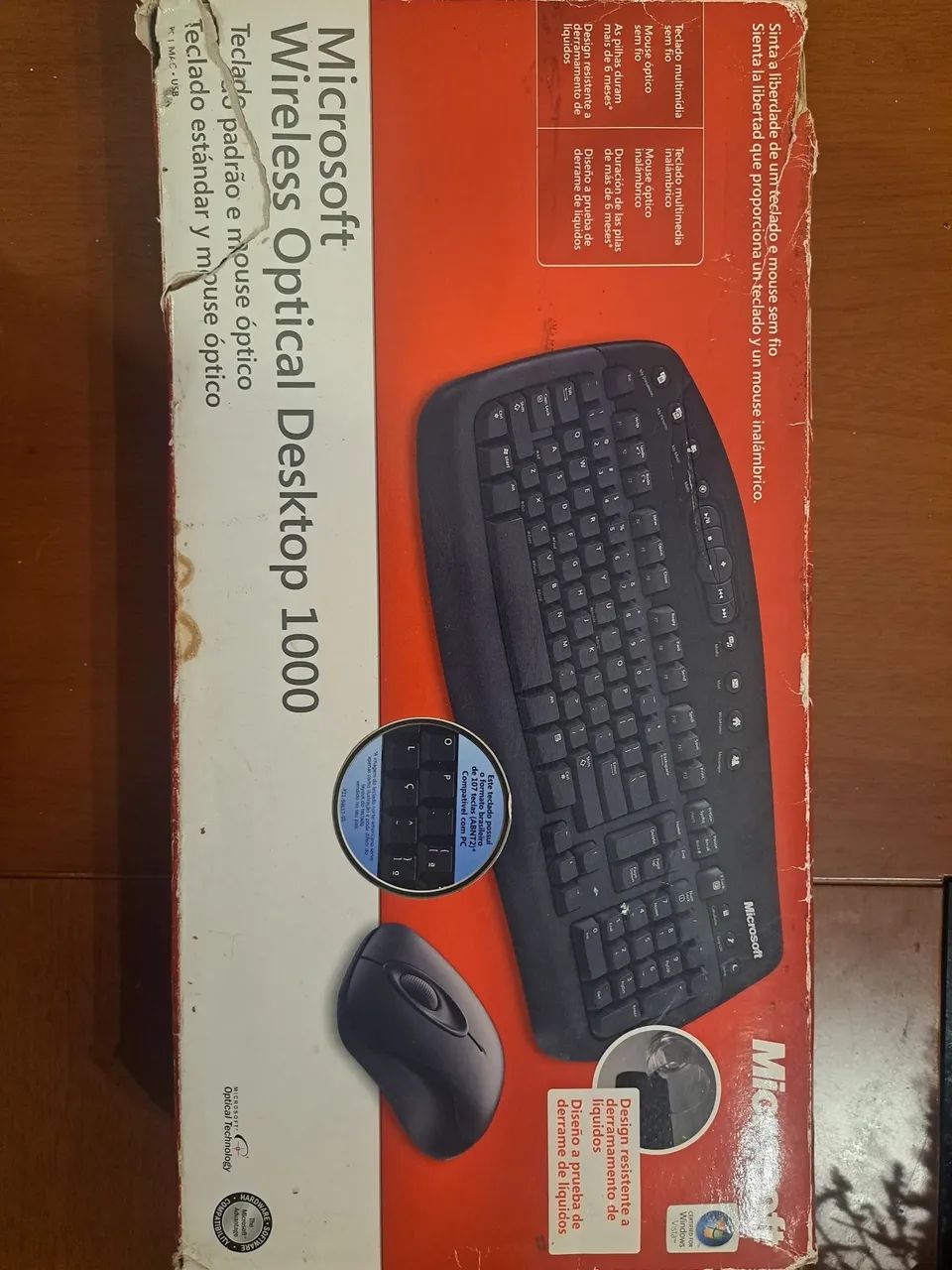 Kit Teclado e Mouse Microsoft Wireless Optical Desktop 1000 ...