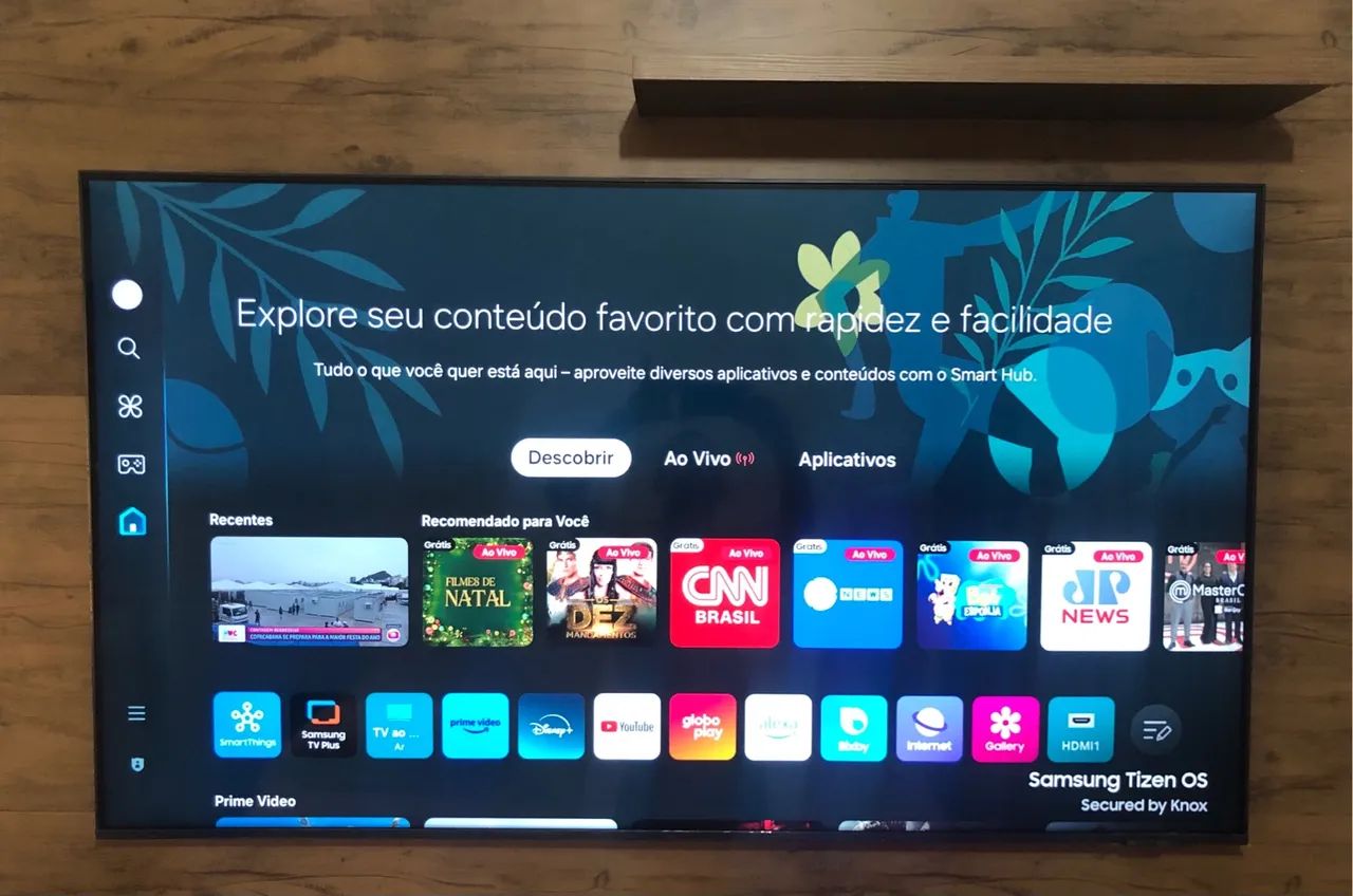 TV Samsung Crystal Smart 4K com comando de voz de tela de 55 polegadas ...