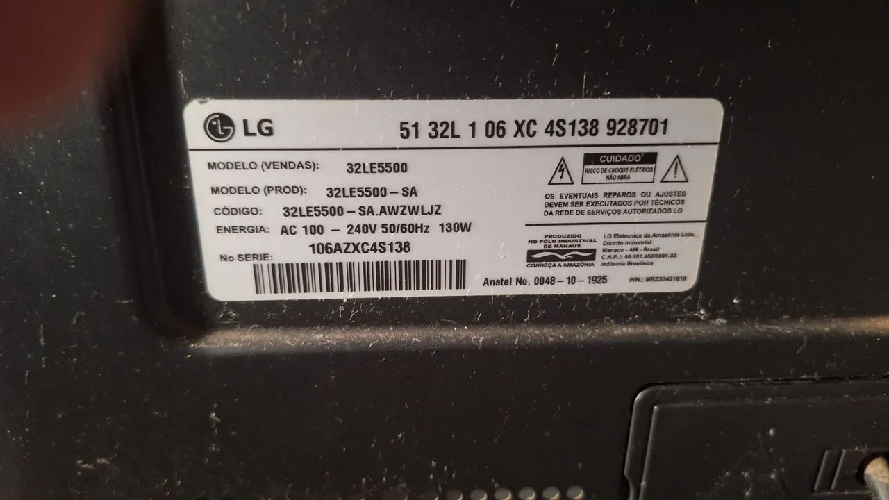 TV LG 32 Polegadas 32LE5500 com Listras na tela - TVs - Ceilândia Norte (Ceilândia), Brasília ...