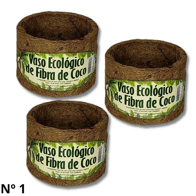 "vasos de fibra de coco" no Brasil