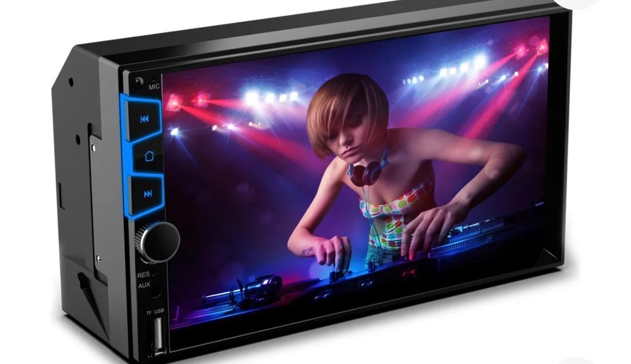 Central Multimídia Android 7 Polegadas Tela Touch Bluetooth Rádio GPS ...