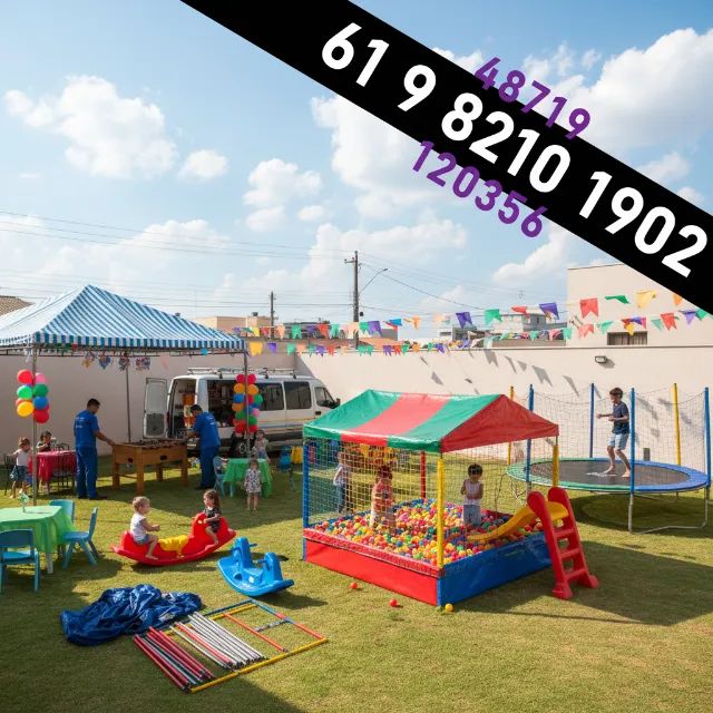 Aluguel/Locação de Brinquedos: Pula pula pequeno, médio e grande etc ...