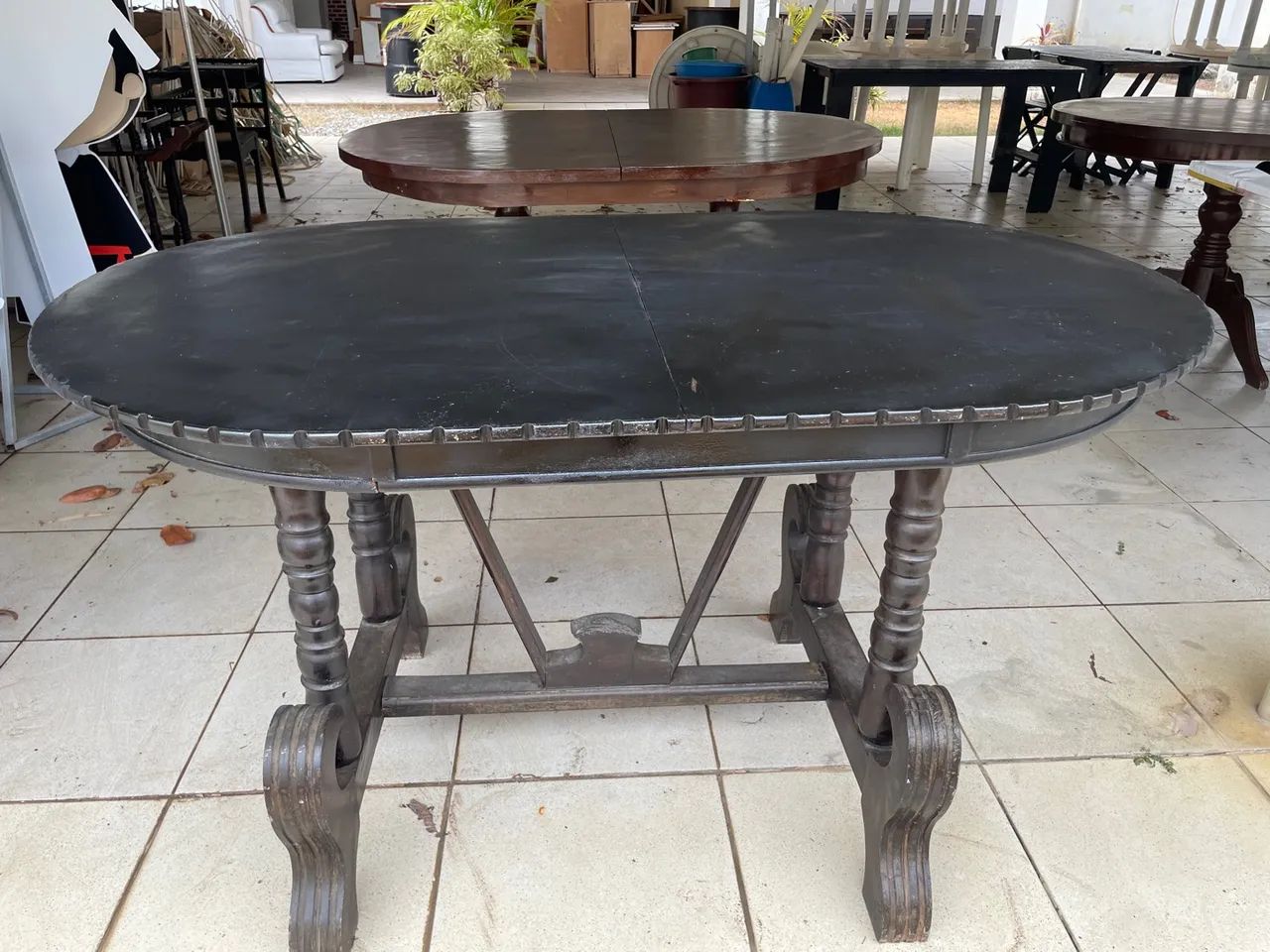 Mesa de Jantar Oval de Madeira Maciça - Mesas - Aruana, Aracaju ...