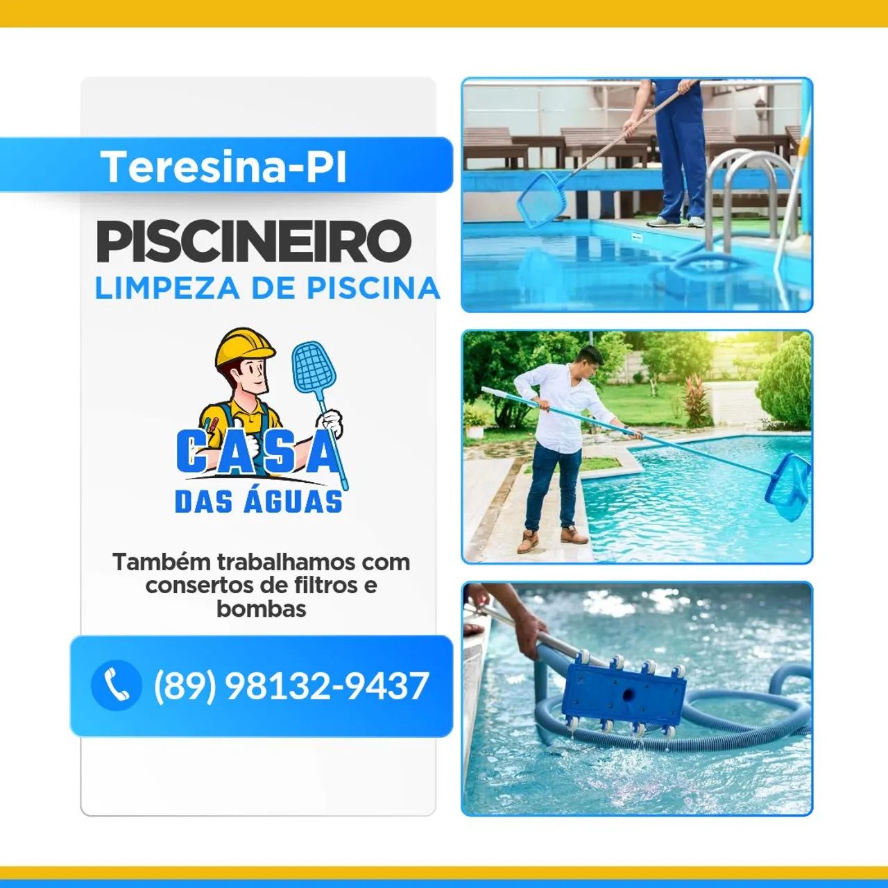 Piscineiro / Limpeza de Piscina - Serviços - Santa Maria, Teresina ...