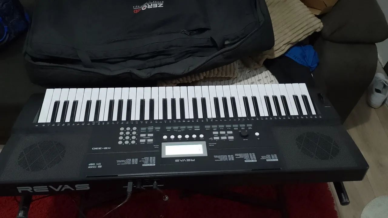 TORRO Teclado Revas KB 330 + pedal sustain+ capa+ suporte ...