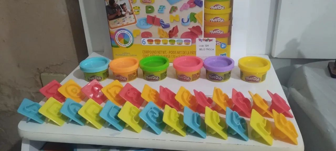 Play Doh massinha de modelar com letras do alfabeto - Brinquedos e ...