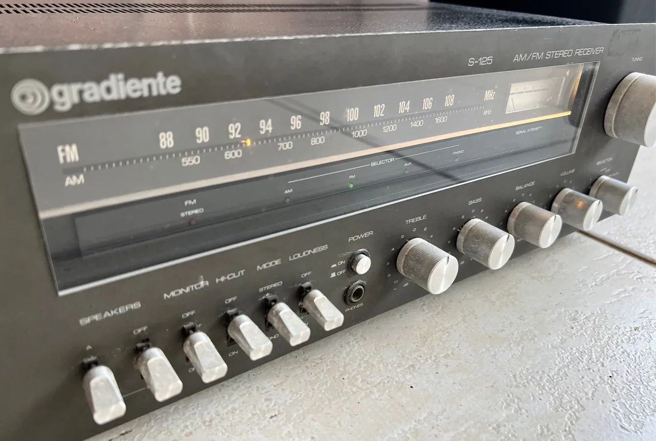 Aparelho de Som Receiver Gradiente S-125 AM/FM Estéreo - Funcionando - Aparelhos de Som ...