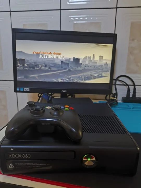 Xbox 360 Rgh 3.0 + Kinect + Controle Original +Pen Drive 256Gb C/Jogos ...