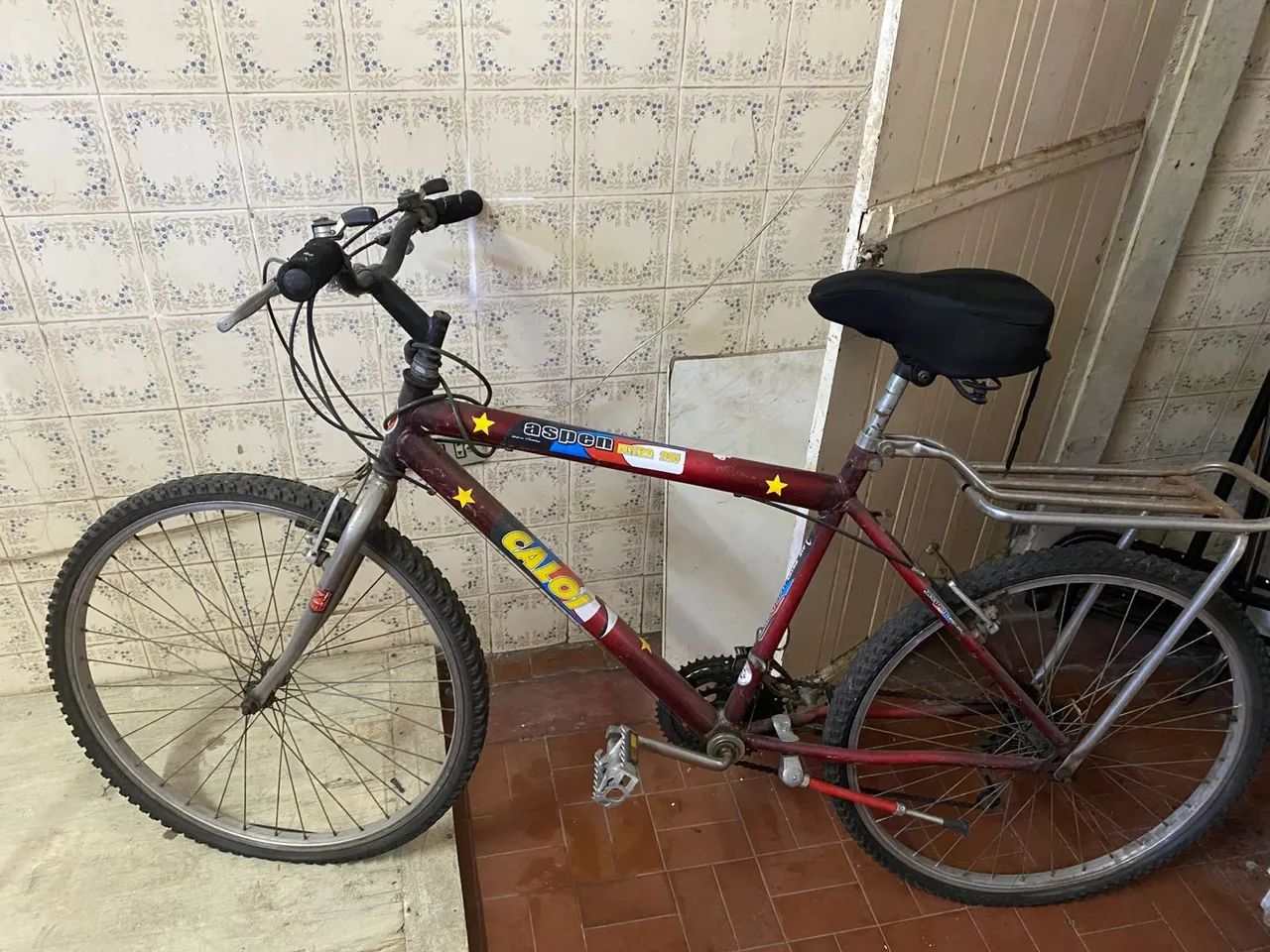 Bicicleta Caloi Aspen Way Aro 26 - Clássica Anos 90 - Com Bagageiro ...