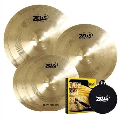 Kit De Pratos De Bateria Zeus Hybrid + Crash Titan 17" - Instrumentos ...