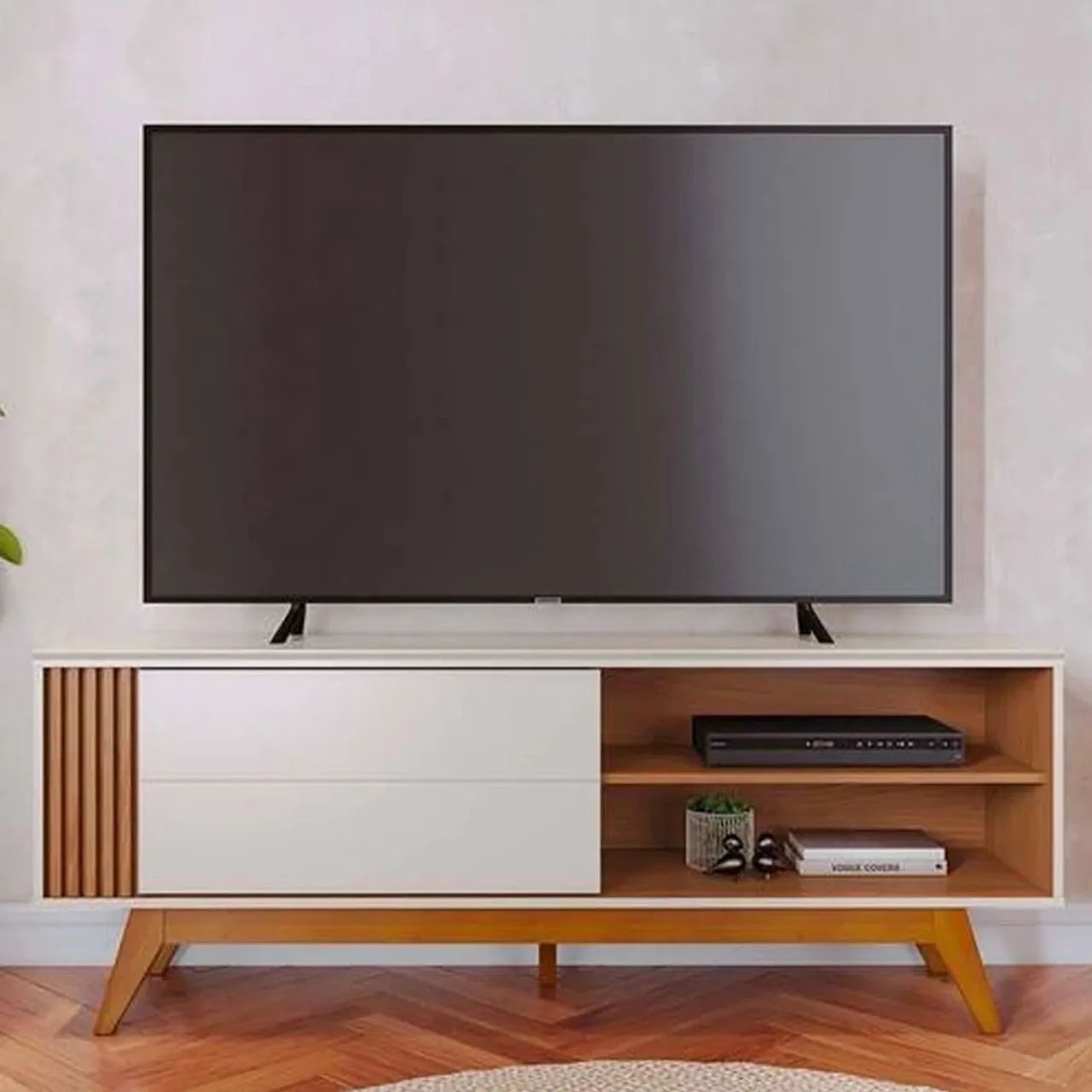 Rack Bancada Otawa Off/Freijó Para TV até 65 Polegadas Larg. 1.60m rf64 - Racks e Painéis ...