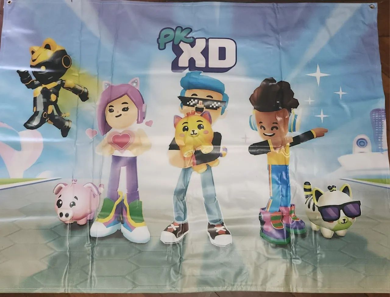 Banner / Bonecos MDF- Painel de festa tema PKXD. - Brinquedos e Jogos ...
