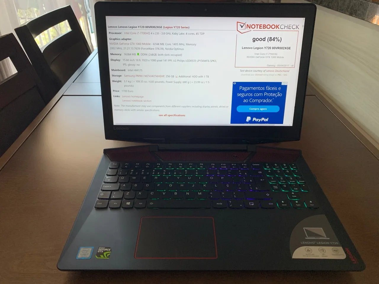 "lenovo y720" no Brasil