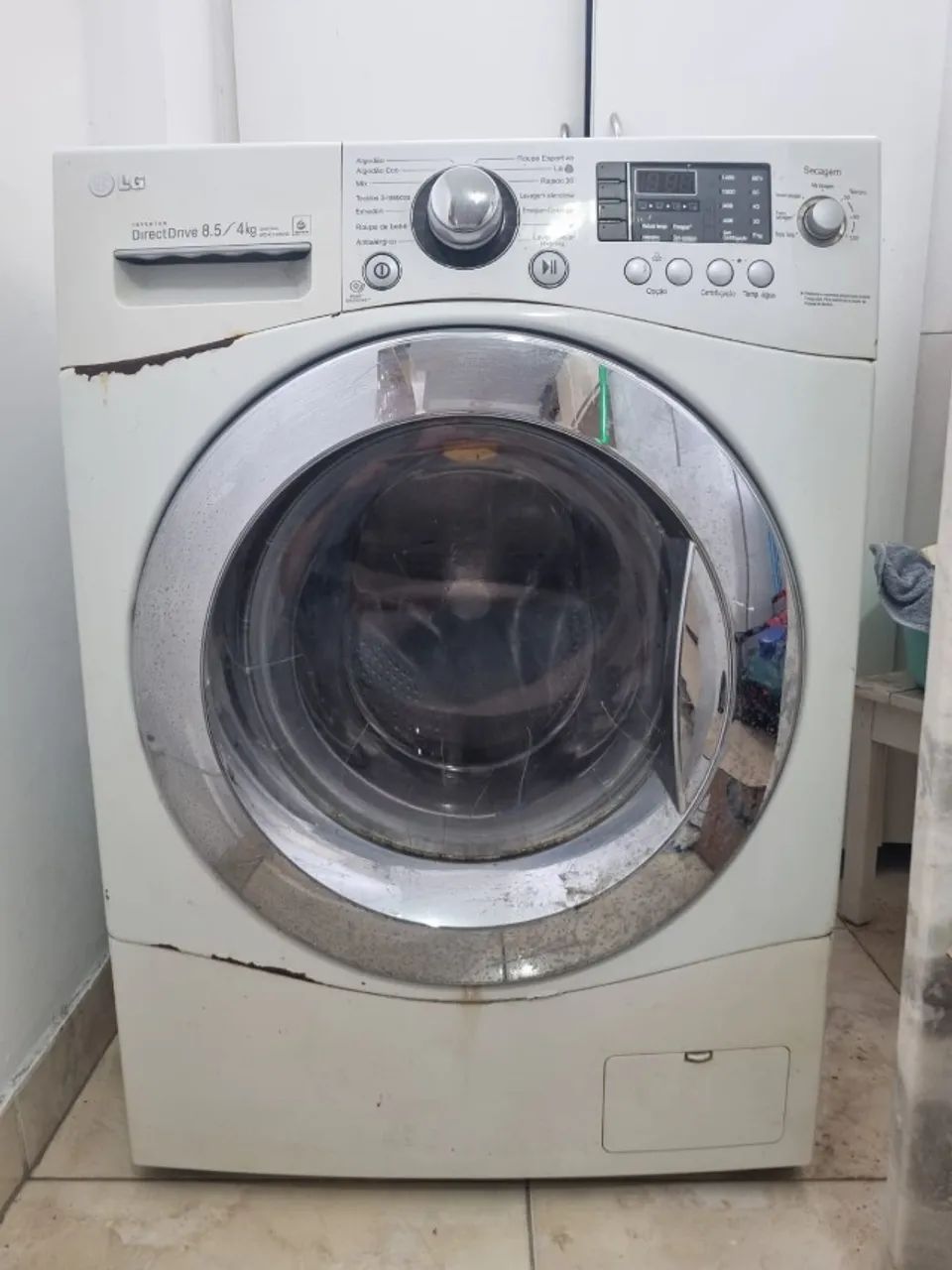 Máquina de Lavar LG Inverter DirectDrive 8.5/4kg (DEFEITO NA PLACA ...