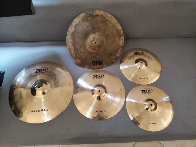 Kit De Pratos De Bateria Zeus Hybrid + Crash Titan 17" - Instrumentos ...