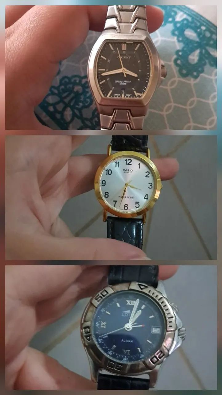 3 relógios originais PARADOS - Orient, Casio e Lotus - Acessórios ...