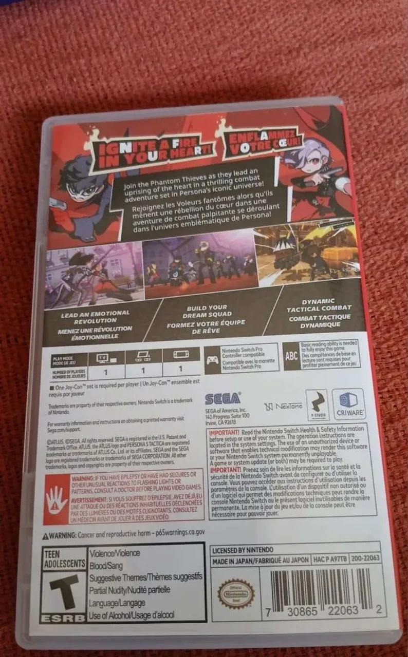 Persona 5 Tática Nintendo Switch - Jogos de Vídeo Game - Parque São ...
