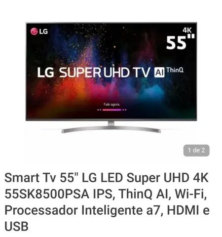 Tv lg de 55 polegadas 4k | +293 anúncios na OLX Brasil