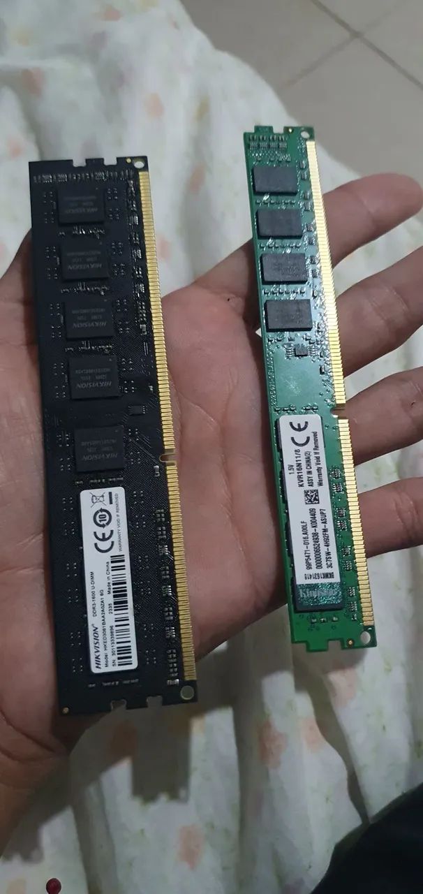 Duas memórias Memória RAM DDR3 16 e Kingston (2x8) - Memória RAM - São José de Mipibu 1423723963 ...