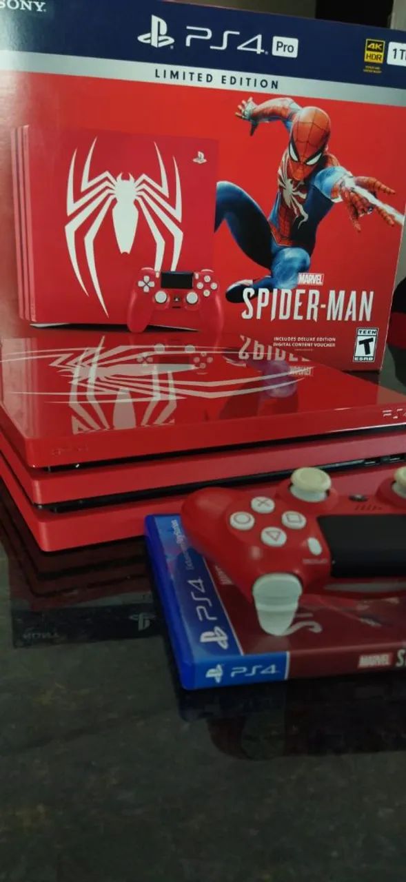 Console Playstation 4 Pro Edição Spider Man CUH-7115B - Consoles de ...