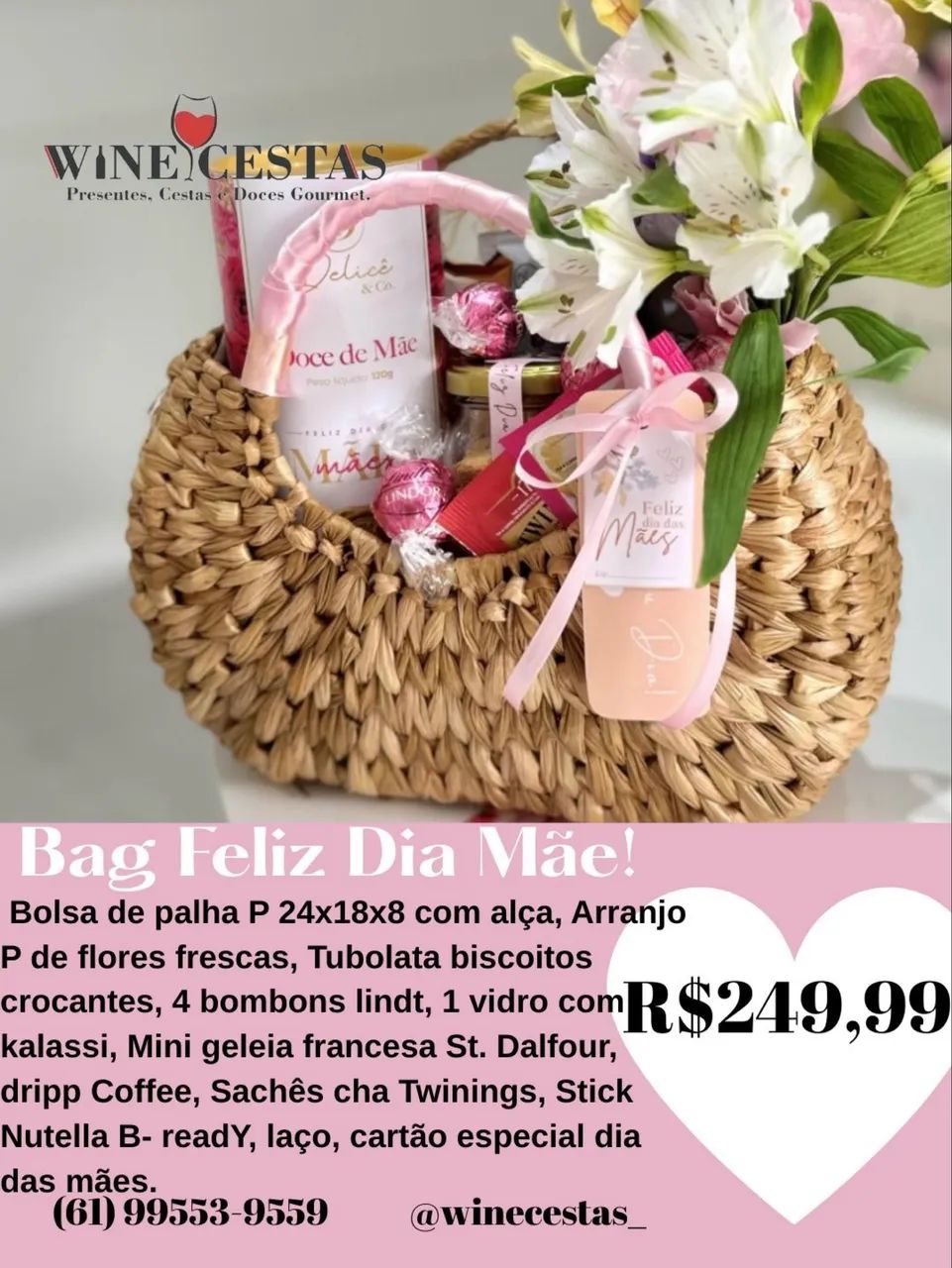 Dia das mães/Wine cestas/presentes/flores/buques/chocolates - Serviços ...