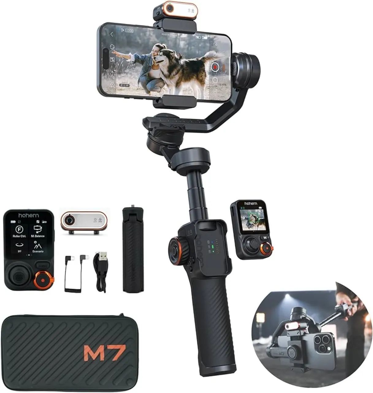 Estabilizador Hohem M7 iSteady M7 Gimbal de 3 Eixos para Smartphones ...