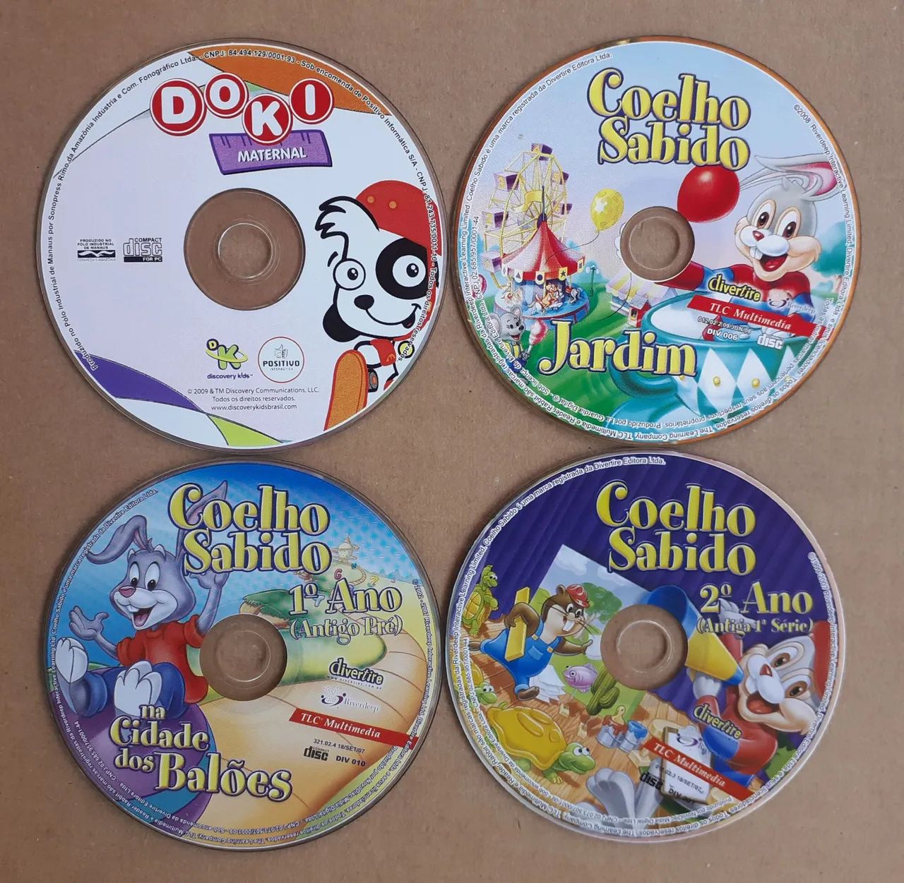 CD-ROM Educativo - Cocoricó - Lazy Town - Doki - Coelho Sabido - Arthur - Dinossauros - CDs ...