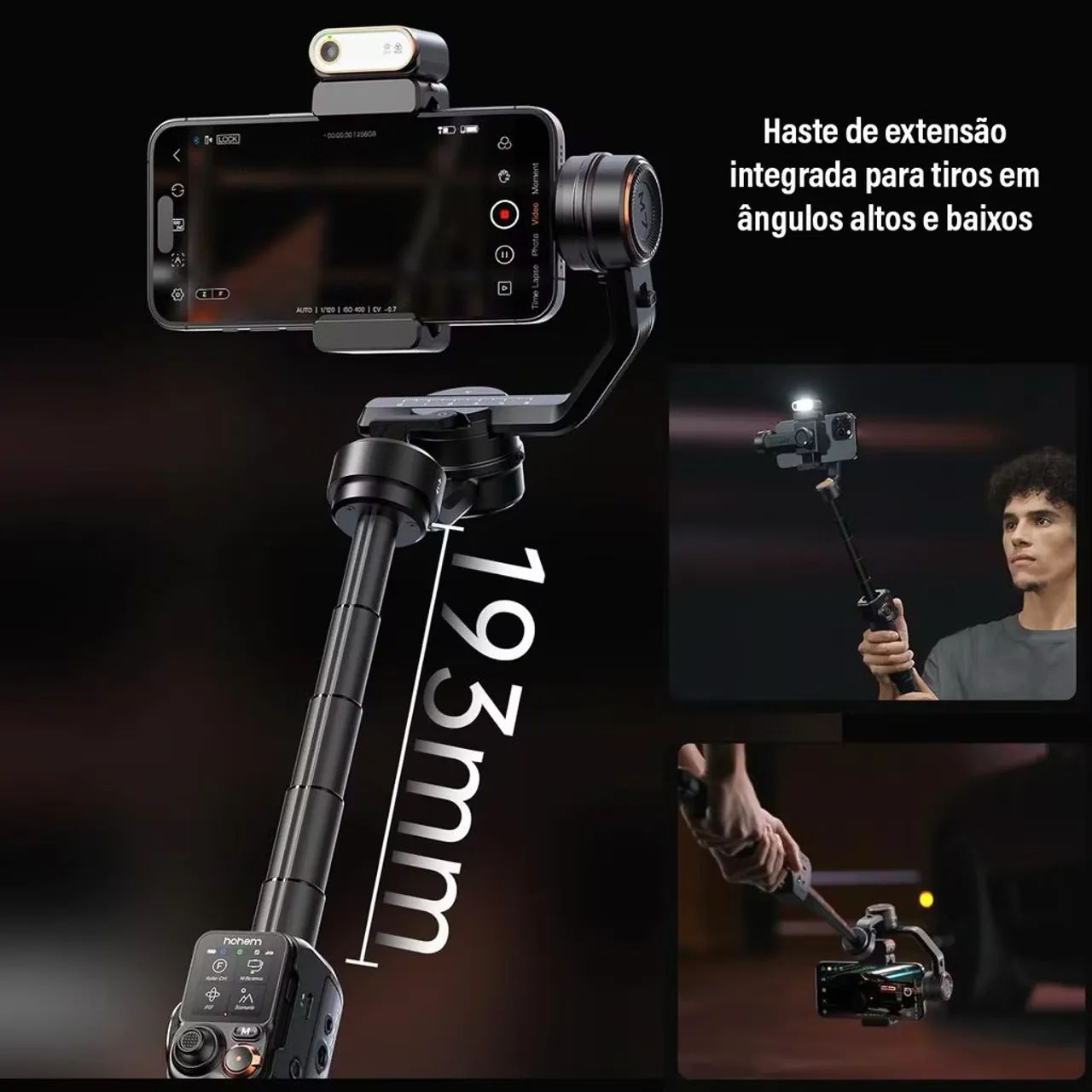 Estabilizador Hohem M7 iSteady M7 Gimbal de 3 Eixos para Smartphones ...