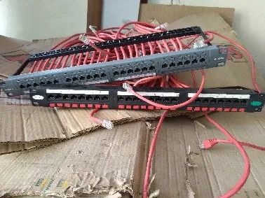Patch panel CAt 5 e Cat 6,24 portas com cords de ate 7 metros,td ...